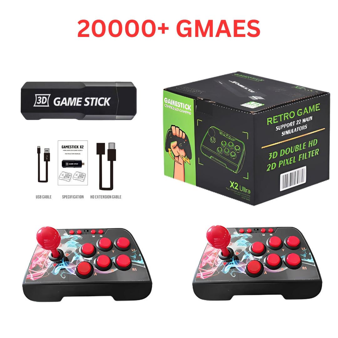 X2 Ultra Video Game Console with Double Arcade Joystick 20000+ Games ...