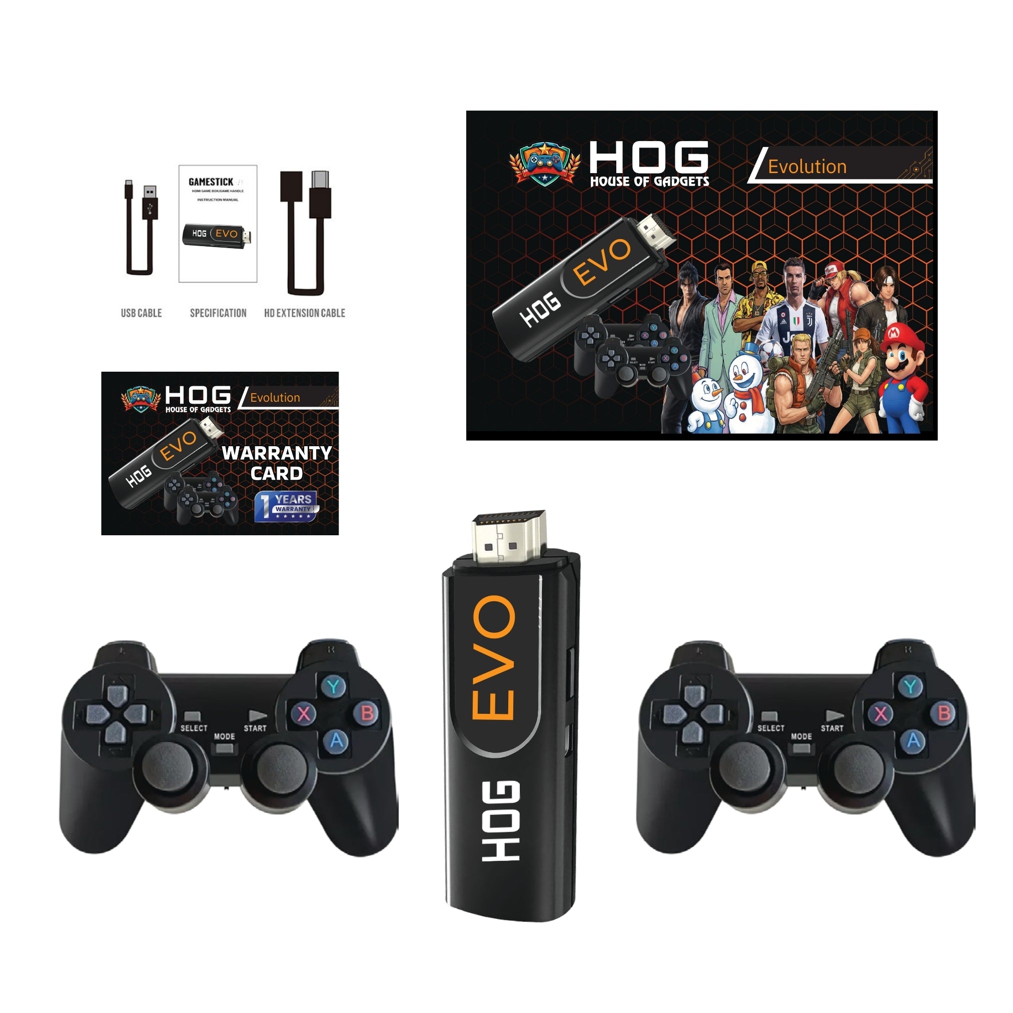 HOG™ Premium HOG EVOLUTION Game stick With Warranty 6Ghz Video Games ...