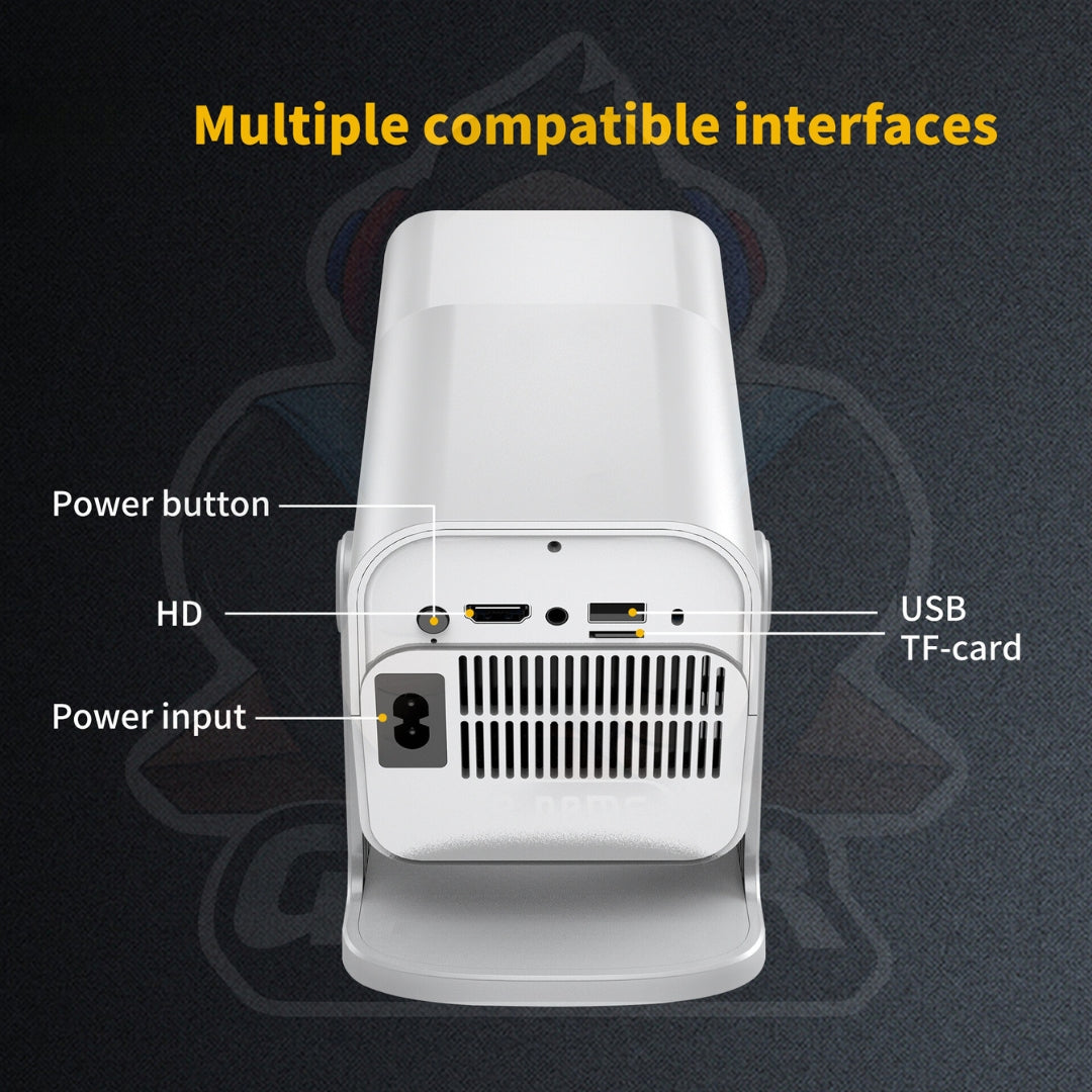 HCS350 Android plus Game Projector Support 8K with Two Heavy Built Wir ...