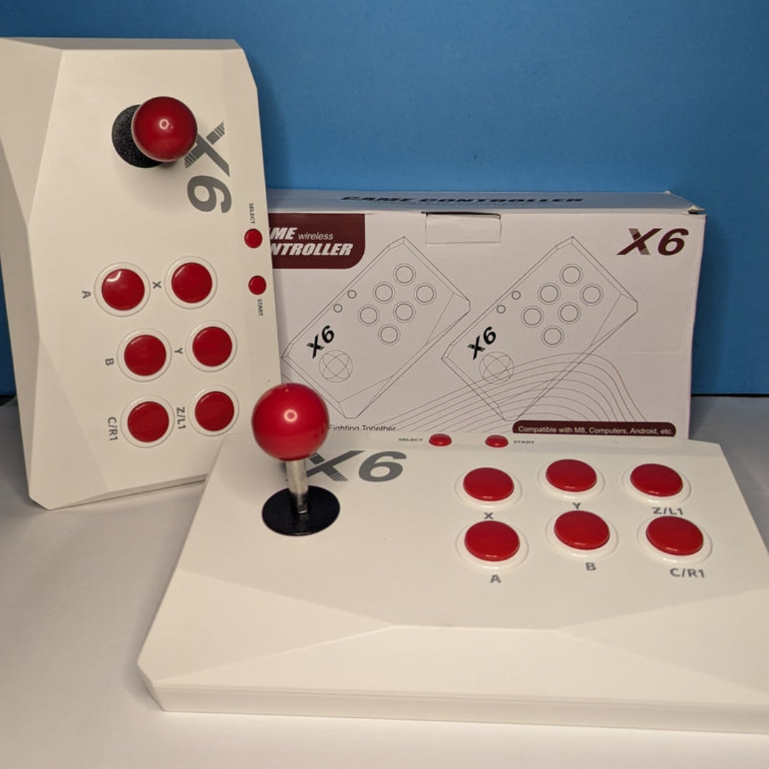 X6 Video Game Console with Double Arcade Joystick 64GB Built-in 20000 ...